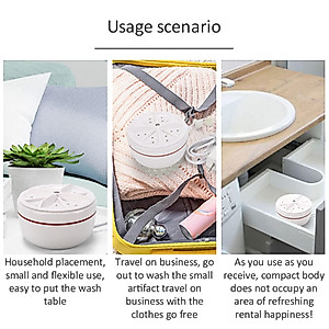 Mini Portable Washing Machine, USB Powered Ultrasonic Turbine Mini Washing for Cleaning Sock, Underwear, Small Rags Chargeable Mini Turbo Washer for Travel, School, Outdoor Camping, Apartments