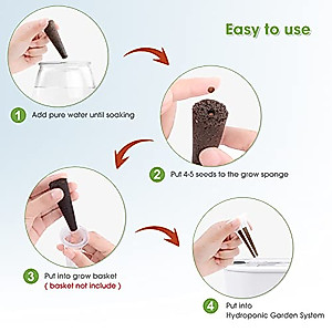 ZMHOO 30 Pack Grow Sponges for Aerogarden, Replacement Root Growth Sponges Compatible with Hydroponic, Starter Pods Sponges Kit for Hydroponic Indoor Garden Growing System