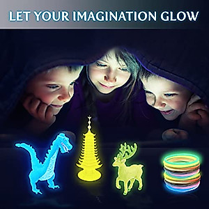 28 Colors, 3 Colors Glow in The Dark, Extra Long 3D Pen/Printer Filament 560 Feet, Premium PLA, Each Color 20 Feet, Bonus 100 Stencils Ebook Included by So Nice