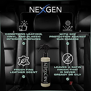 Nexgen Interior Conditioner — Condition Leather, Vinyl, and Plastic Interiors — Non-Greasy Satin Finish for Car Interiors and More (8 OZ)