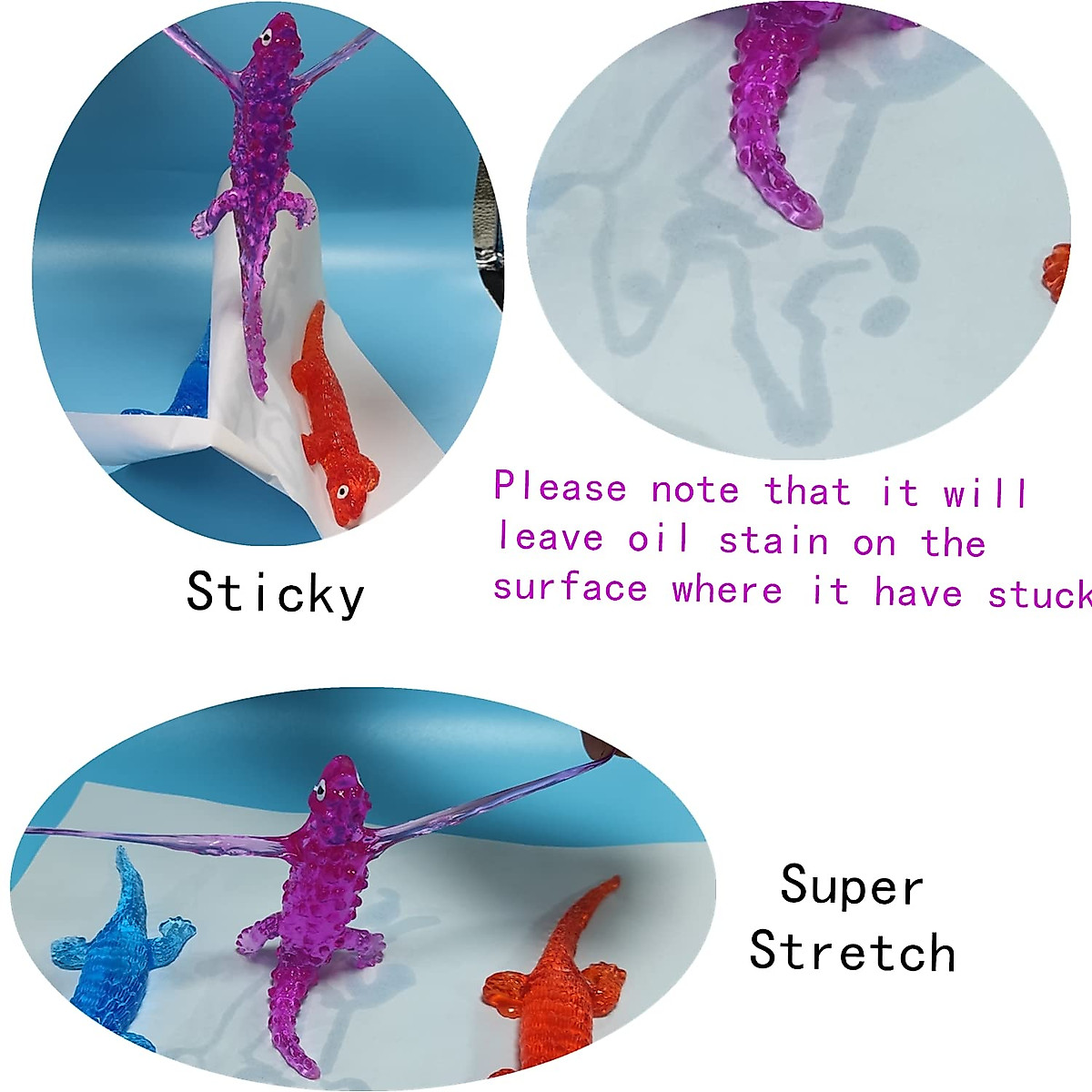 5Pack Super Stretch Sticky Dinosaur Mochi Squishy Toys,Soft Stress Relief Fidget Toys, Goodie Bag Stuffers,Classroom Prizes,Birthday,Party Favors(5 Colors,Style Random)