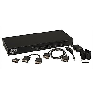 Tripp Lite B042-016 16-Port 1U Rackmount USB PS2 KVM Switch with On-Screen Display