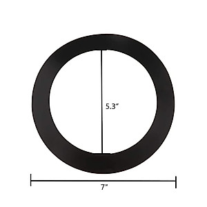 TUOREN 2 Pieces Drum Head Port Hole Cuttering Template Ring for Bass Kick Drum (Black)