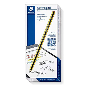 Wacom One Pen CP91300B2Z for Wacom One Creative Pen Display & STAEDTLER 180 22 Noris Digital Classic, EMR Stylus in Pencil Shape, fine 0.7 mm tip, 4096 Pressure-Sensitivity Levels