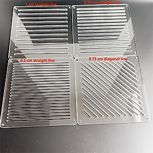 Acrylic Sashiko Stencil, Sashiko Stencil with Straight and Square Pattern for Hand Quilting and Embroidery (Set of 8)