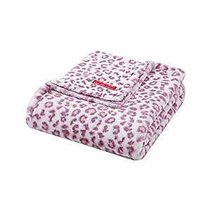 Betsey Johnson- Throw Blanket, Ultra Soft Faux Fur Home Décor, All Season Bedding (Betseys Leopard Purple, 50 x 60)