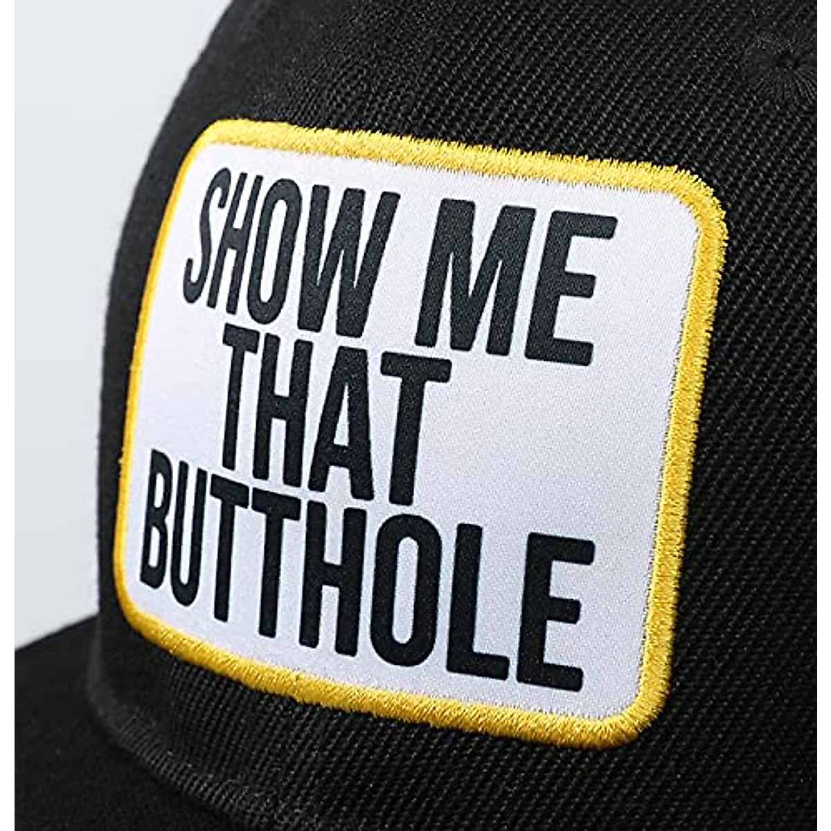 Show Me The Butthole Trucker Hat for Men Women Black Funny Hat Pride Lesbian Gay Baseball Cap