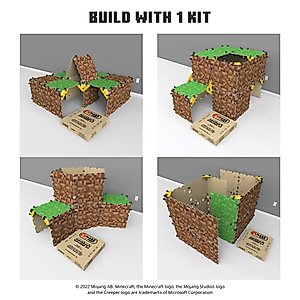 Minecraft Explorer Kit - Build Minecraft in The Real World - Endless Play for Ages 8 and Up - Build Forts, Mazes, Tunnels, and More - Durable, Reusable, and Made in USA (1 Pack)