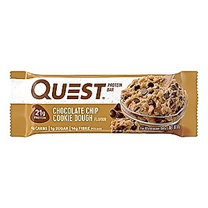 Quest Protein Bar Chocolate Chip Cookie Dough, 2.12 Ounce