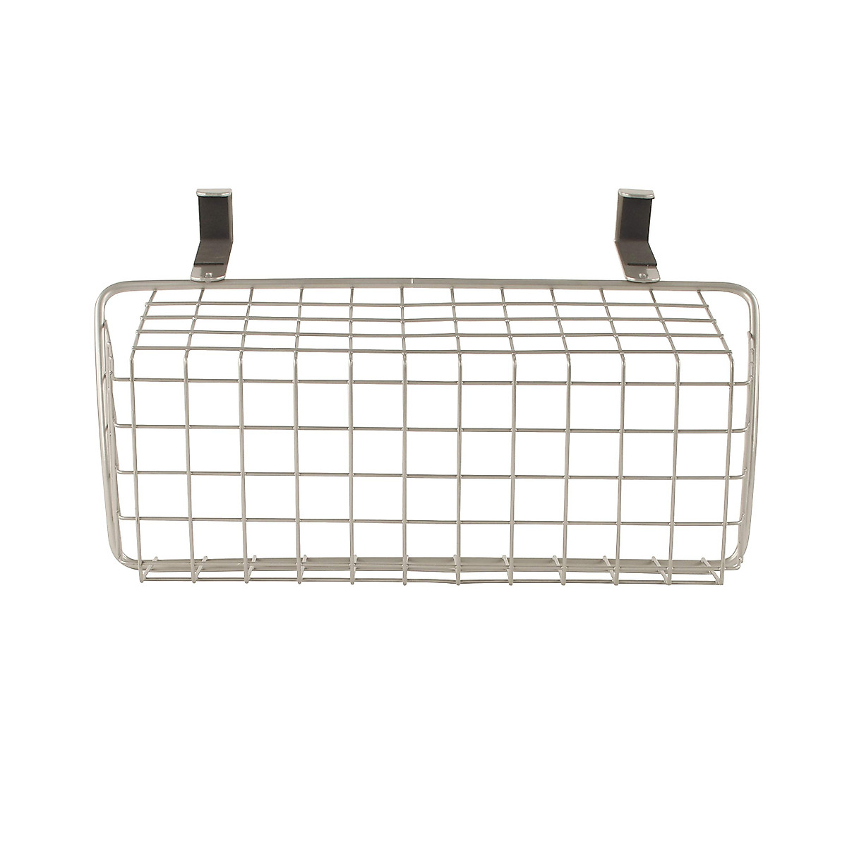 Spectrum Diversified Grid Storage Basket, Over The Cabinet, Steel Wire Organization Under Sink Kitchen & Bathroom, Small, Satin Nickel PC
