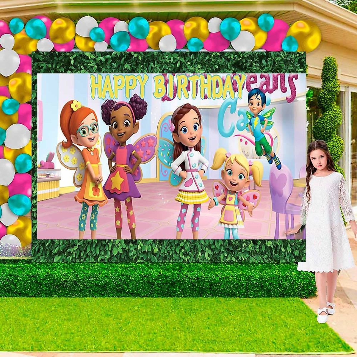 Butterbean's Cafe Party Supplies Birthday Decorations Plates Banner Kids Cake Toppers Set Decorations Decor