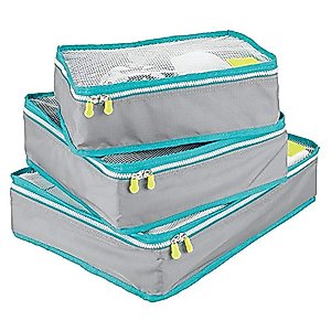 インターデザイン(Interdesign) Aspen Storage Case, 1.3 x 31.75 x 43.2 cm, Gray/Teal
