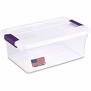 Tribello Clear Plastic Storage Bins with Lids Stackable Storage Bins (15 Quart)