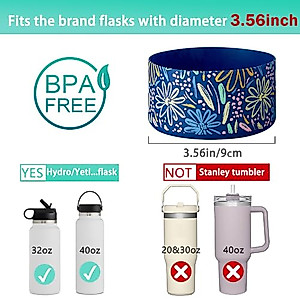 WK IEASON Protective Silicone Base Boot for Hydro Flask 32OZ 40OZ Wide Mouth, Anti-Slip Silicone Sleeve Cover Bumper for Owala Freesip/Flip/Twist 40OZ Flask Water Bottle-3.56inch Bottom Diameter