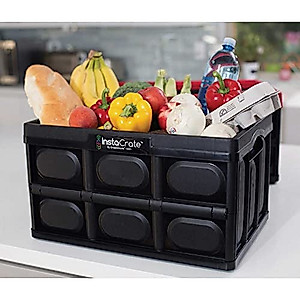 GreenMade InstaCrate Collapsible Storage Container, 12 gal, Black