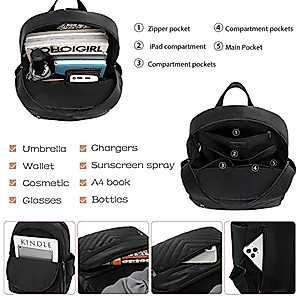 MYHOZEE Leather Backpack Purse for Women - Fashion Backpack Girls with Cute Bowknot Satchel Bags Bookbag Casual Travel Daypacks, Black