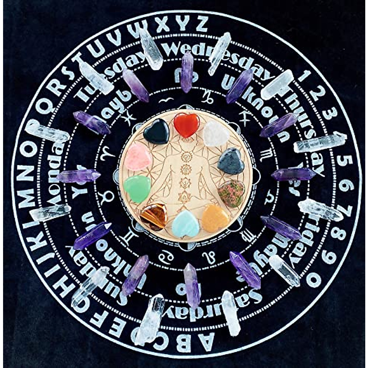 10 PCS Heart Crystals Stones Healing Crystal Palm Natural Polished Love Shaped Gemstones Rose Quartz Amethyst Assorted Set Bulk Wholesale Reiki Energy Balancing Meditation Gift