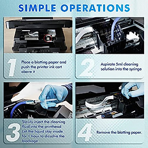 Koala Printhead Cleaning Kit, Printer Cleaning Kit 120ml Compatible with Epson/Canon/Brother/HP Inkjet Printers ET-2720 ET-2803 ET-4800 ET15000 WF7710 XP4105 etc.