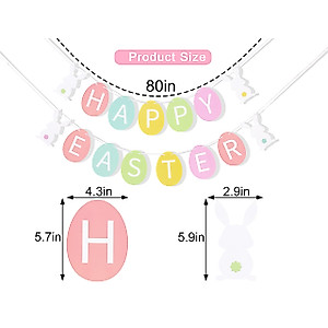 Happy Easter Banner - Easter Decoration/decor,bunny Easter Banner,easter Garland/bunting, Spring Banner