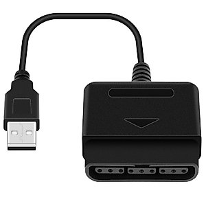 OSTENT USB Adapter Converter Cable Cord for Sony PlayStation 1/2 PS One PSX Wired Controller Gamepad Joystick to PC Laptop
