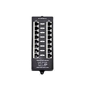 PoE Texas 8 Port PoE Injector - Gigabit Passive Power Over Ethernet Midspan - Front Wall Mount Solution for Security Cameras, IP Phones, WiFi APs - Add PoE to Non-PoE Switch (Without Power Supply)