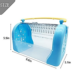 Tfwadmx Hamster Travel Carrier Portable Cages with Water Bottle Gerbil Transparent Travel Carry Case Outdoor Vacation House for Miniature Rabbit,Chinchilla and Other Small Rodents