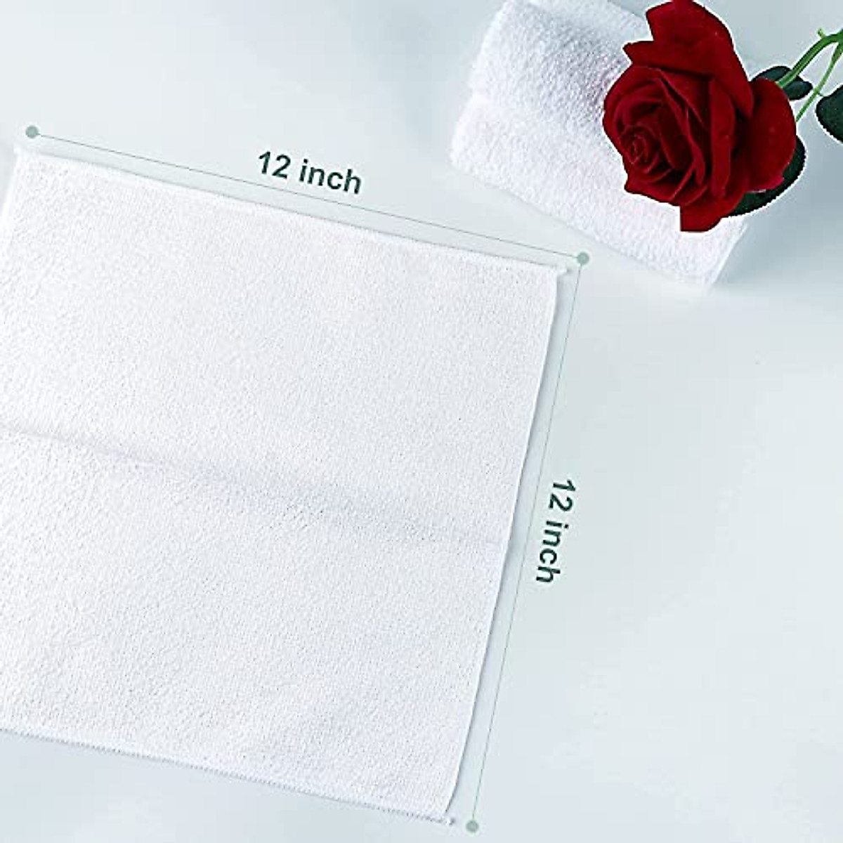 Orighty Microfiber Washcloths Towels Set 50 Pack, Highly Absorbent and Soft Feel Face Cloths, Multi-Purpose Wash Cloths for Bathroom, Hotel, Spa, and Gym, 12x12 Inch