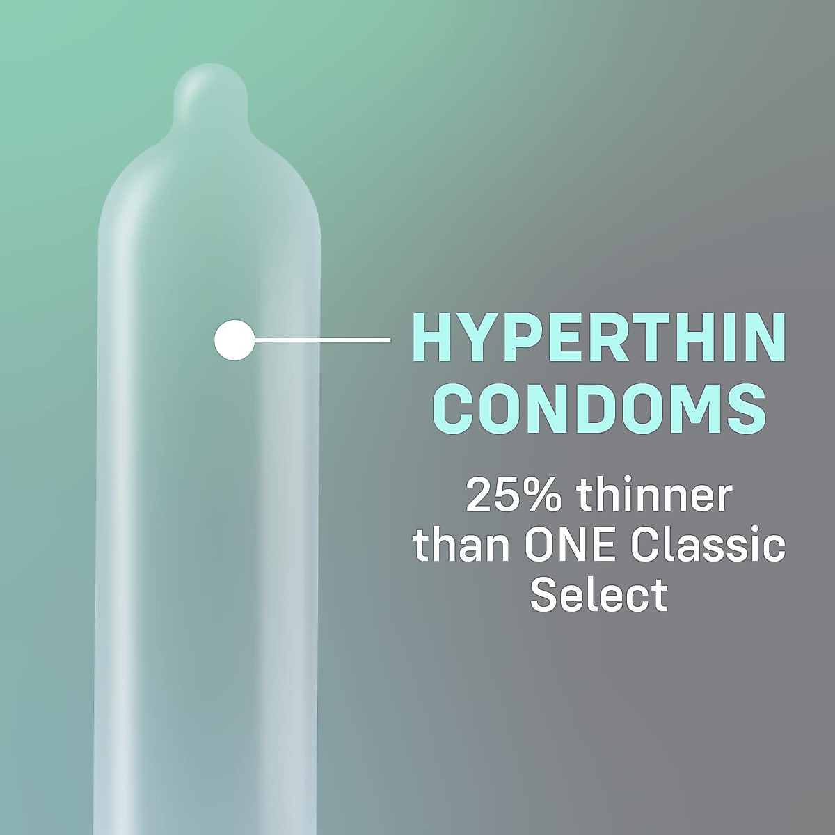 ONE® Vanish® Hyperthin® Condoms | Vegan-Friendly Ultra-Thin Latex Condoms | Non-GMO | Natural Rubber Latex | 36 Count