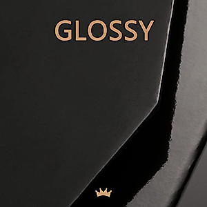 PACKQUEEN Gift Box with Ribbon and Blank Greeting Card, Black Magnetic Gift Box for Present, Groomsman Proposal Box for All Occasions (9x6.5x3.8 Inches)