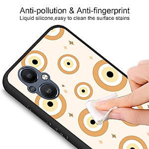 zaztify Phone Case for OnePlus Nord N20 5G, Orange Evil Eye Turkish Demon Eyes Ojo Turco Naranja Cute Shockproof Protective Anti-Slip Thin Soft Cover Shell