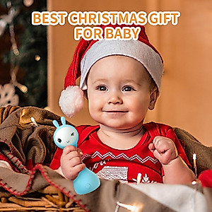 alilo Yoyo Talking Bunny Baby Singing Musical Rattle, Mimicking Toys Repeats What You Say, Preloaded 90+ Quality Audio Content, ABC/Number/Notes Learning Toys for Toddlers, Infant Newborn Baby Gifts