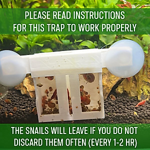 3DAquaticSolutions Snail Trap for Aquarium, Pest Snails Catcher Overnight, Leave Trap in Your Tank with Foods to Attract Snail, Easy to Use and Effective