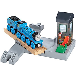 Fisher Price Thomas & Friends Wooden Railway Logan and the Big Blue Engines Set Toy