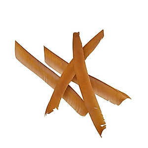 SHARROW 50pcs Archery Arrow Turkey Feathers Arrow Fletches Fletching Natural Feather Left Wing for Hunting Shooting Accessory (Brown)