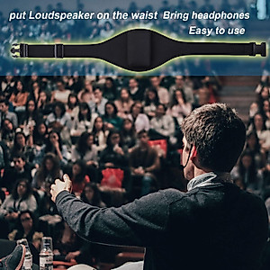 IRASPIN 2 Pack Mic Belt for Fitness Instructors,Vertical Microphone Transmitter Carrier Belt for Fitness Class,Public Speaking,Theatre,Pilates Teachers,Spin Yoga