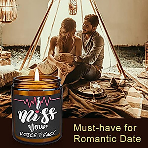 Candles Funny Gifts for Women Men, Scented Candle Romantic Message with I Miss You, Birthday Dating, Relationship Gift Ideas for Him Girlfriend Boyfriend Mom Wife