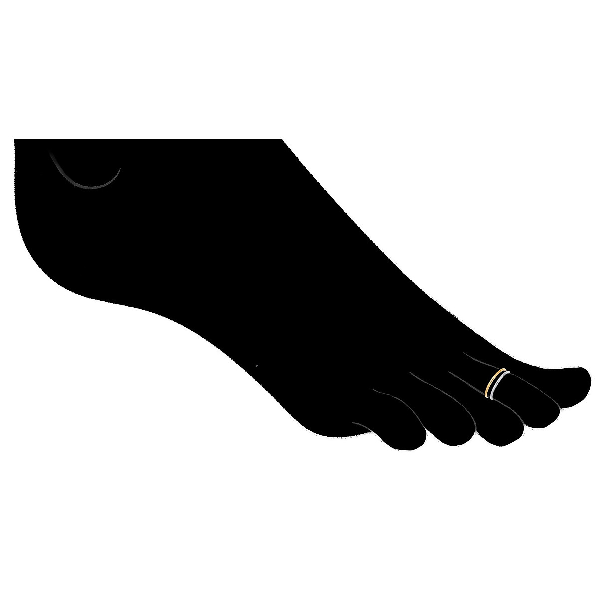 Ritastephens 14k Yellow White Gold Two Row Toe Ring Body Art Adjustable