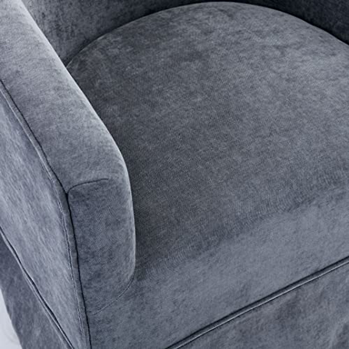 Locus Bono Swivel Accent Chair Set of 2, Upholstered Swivel Chairs for Living Room, Bedroom, Lounge, Nursery, Fabric Swivel Barrel Chair for Small Space (Gray), SD-203