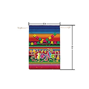Doreen's Boutique Fiesta Gift Bags, Taco Llama Cactus,Mexican Themed Fiesta Party Decorations, Supplies – 5 Pcs per Pack(BGS-A008)