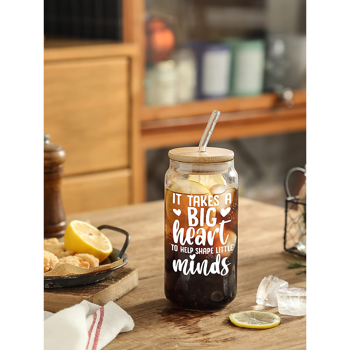 WODOHOLO Teacher Appreciation Gifts, Thank You Teacher Gift, Birthday Gifts for Teachers, Back To School Teacher Gifts, Can Glass Gift for Teacher, Women