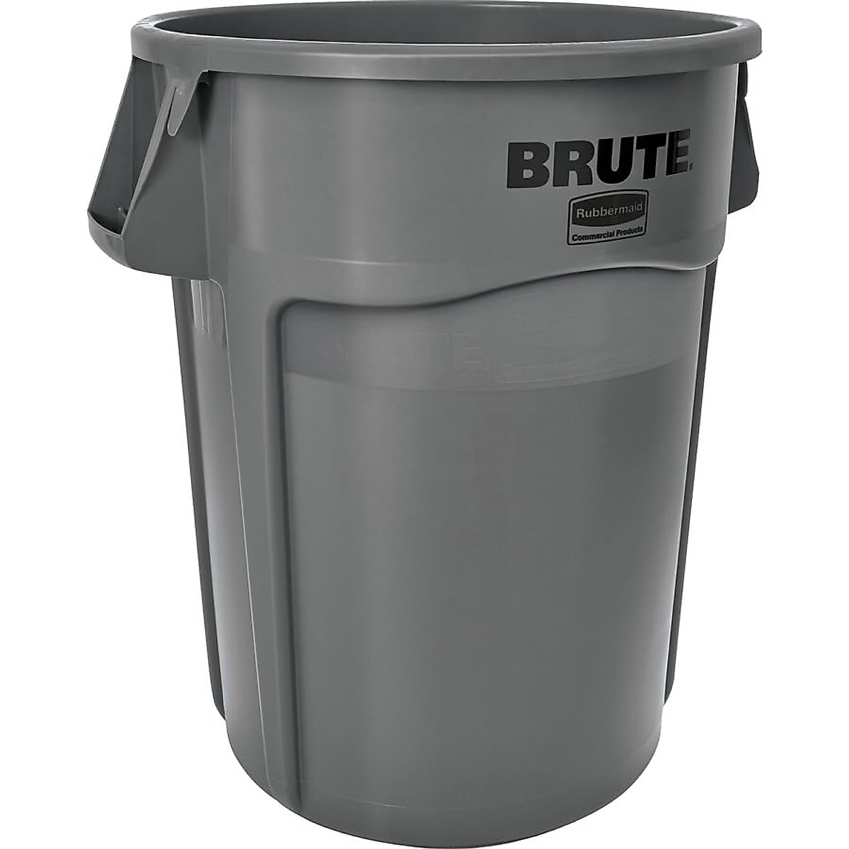 Rubbermaid Commercial Products BRUTE Heavy-Duty Round Trash/Garbage Container, 44-Gallon, Gray, for Landscapers/Construction Sites/Restaurants/Back of House/Offices/Warehouses, Pack of 4