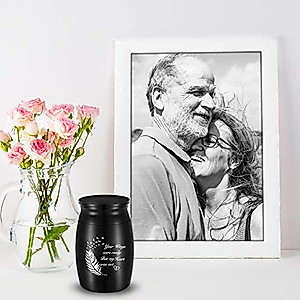 3 Inches Small Keepsake Urn for Human Ashes Aluminum Mini Cremation Urns Memorial Ashes Urn Miniature Burial Funeral Urns for Sharing Ashes Mini Keepsake Urn-Your Wings were Ready But My Heart was not