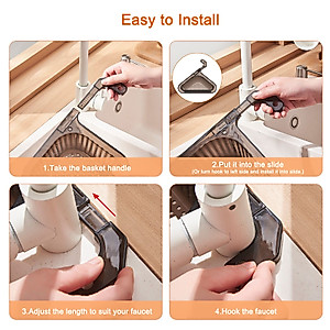 COSOOS 2 Stretchable Sink Drain Baskets for Most Kitchen Sinks, Swan Strainer Basket for Draining Residuum, Washing Fruit, Drip Drying Sponge, Easy to Clean, Kitchen Gadgets