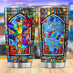 CUBICER Hummingbird Tumbler With Lid For Women Girl Teens Loves Hummingbirds Bird Lovers Decor Home Coffee Travel Stainless Mugs 20 Oz Glasses Drinking Kitchen Accessories Gifts