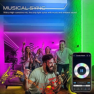 MIHEAL WiFi Wireless Smart LED Controller with 24 Keys Remote for RGB LED Strip Lights, Compatible with Alexa Google Home IFTTT, Support Android iOS System