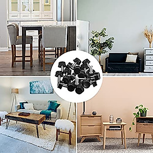 1/4" UNC Thread Adjustable Furniture Levelers Screw in Threaded, Galvanized Steel Screw Foot Levelers Screw On Furniture Glide Leveling for Table, Chair, Furniture Legs, 20 pcs Pack