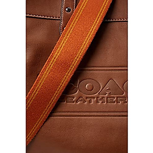 COACH Field Tote 40 in Sport Calf Badge Dark Saddle One Size