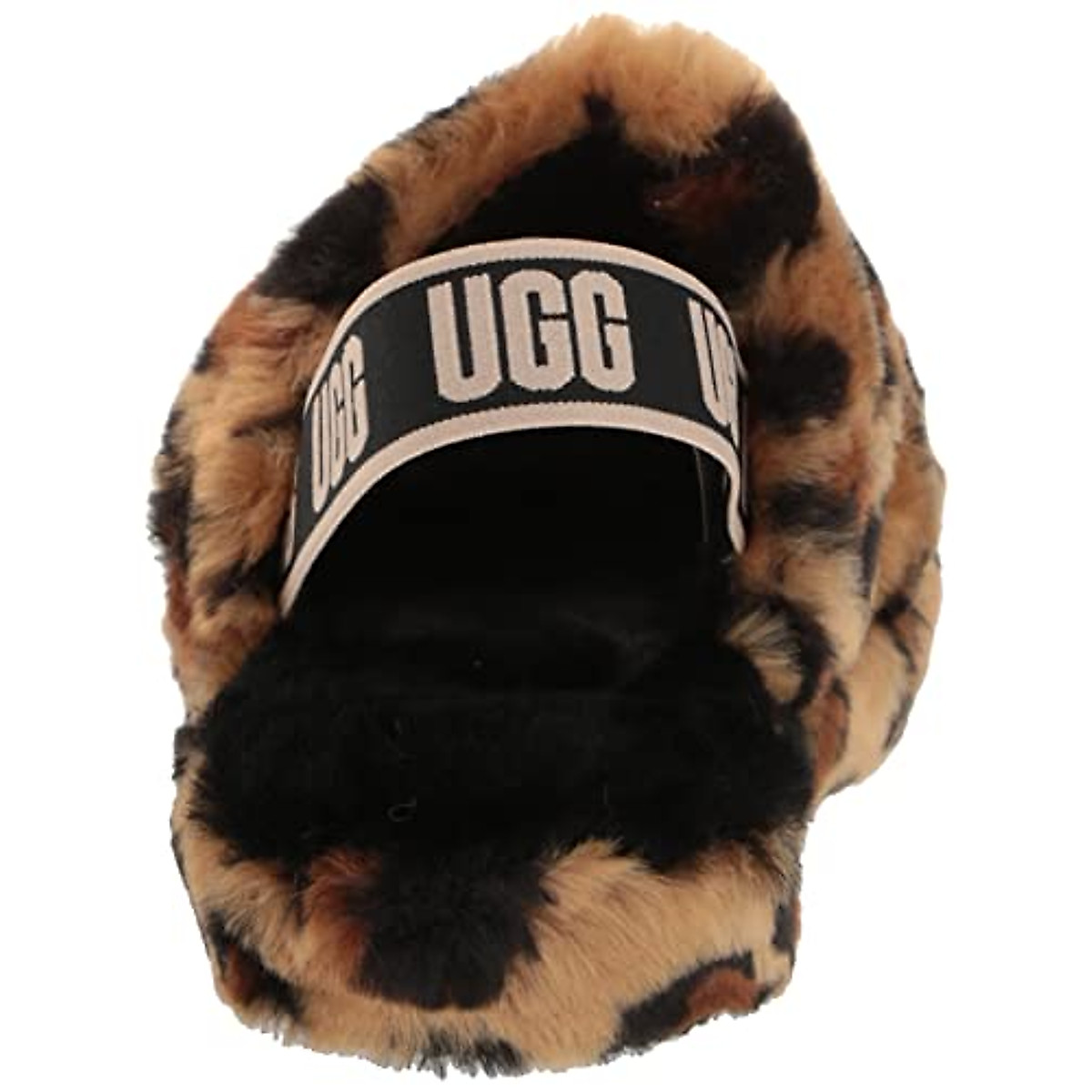 UGG Girls K Fluff Yeah Slide Spotty Slipper, Natural, 5 Big Kid