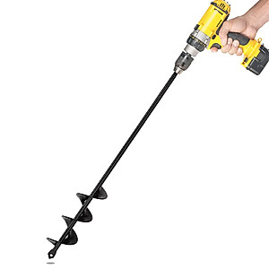 SORANGEUN Auger Drill Bit for Planting-1.6x16.5inch Plant Auger for Cordless Drill-Garden Tools for Bulbs Planting&Holes Digging - 3/8 Inch Hex Drive Drill