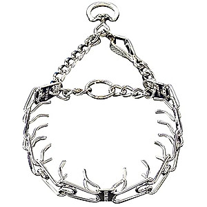 Herm Sprenger Chrome Plated Steel Training Prong Collar with Quick Release Snap for Dogs, Small, 2.25mm, 16-Inch